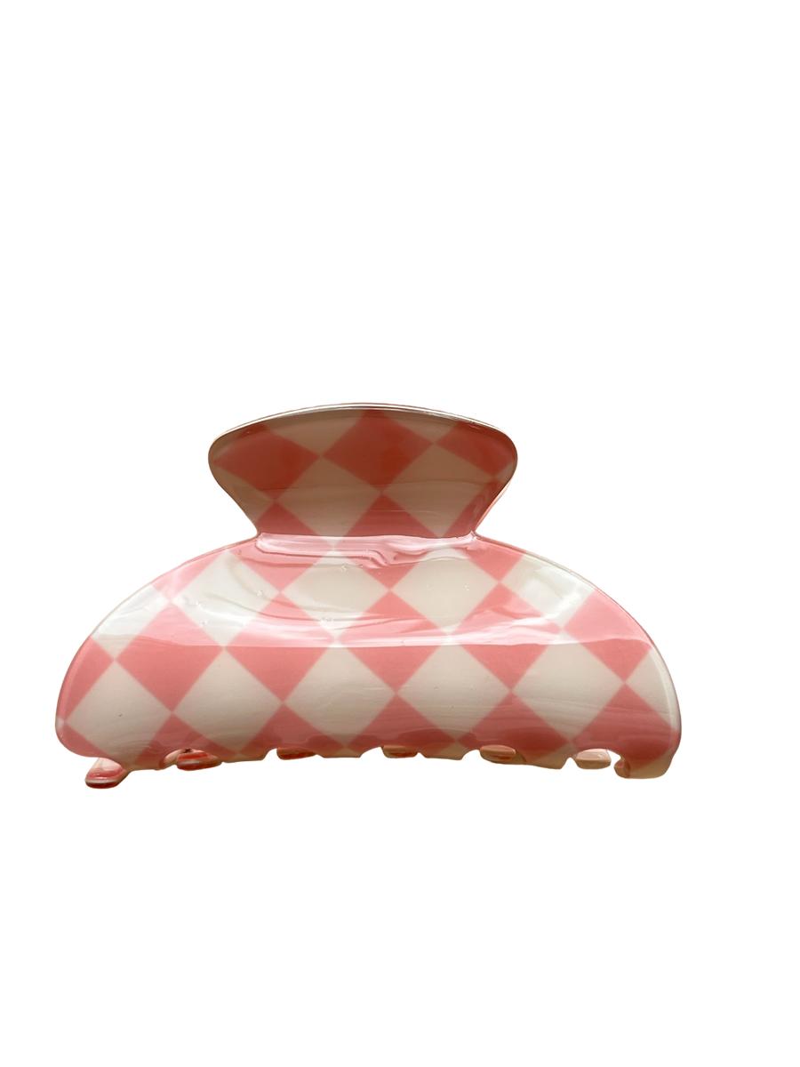 Oval Checker Hair Claw – The Makers LLC